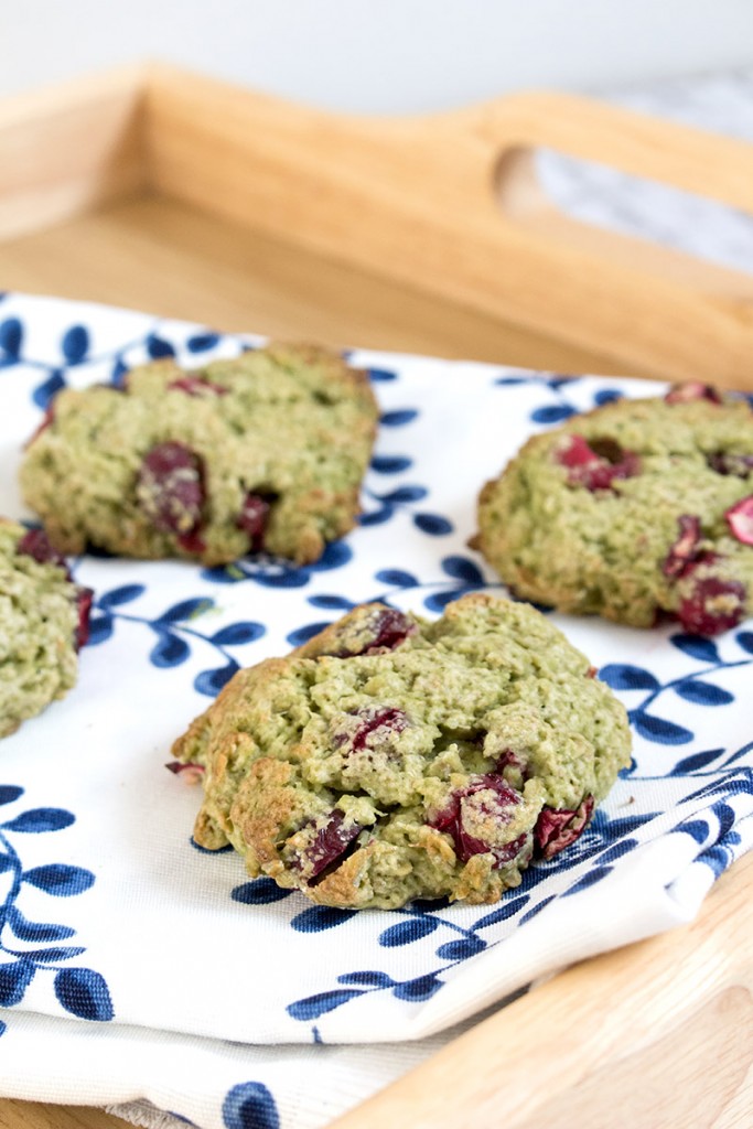 Cranberry Matcha Frühstückskekse – Orangenmond